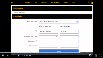 Edit State Point - CompactCoreSolver
